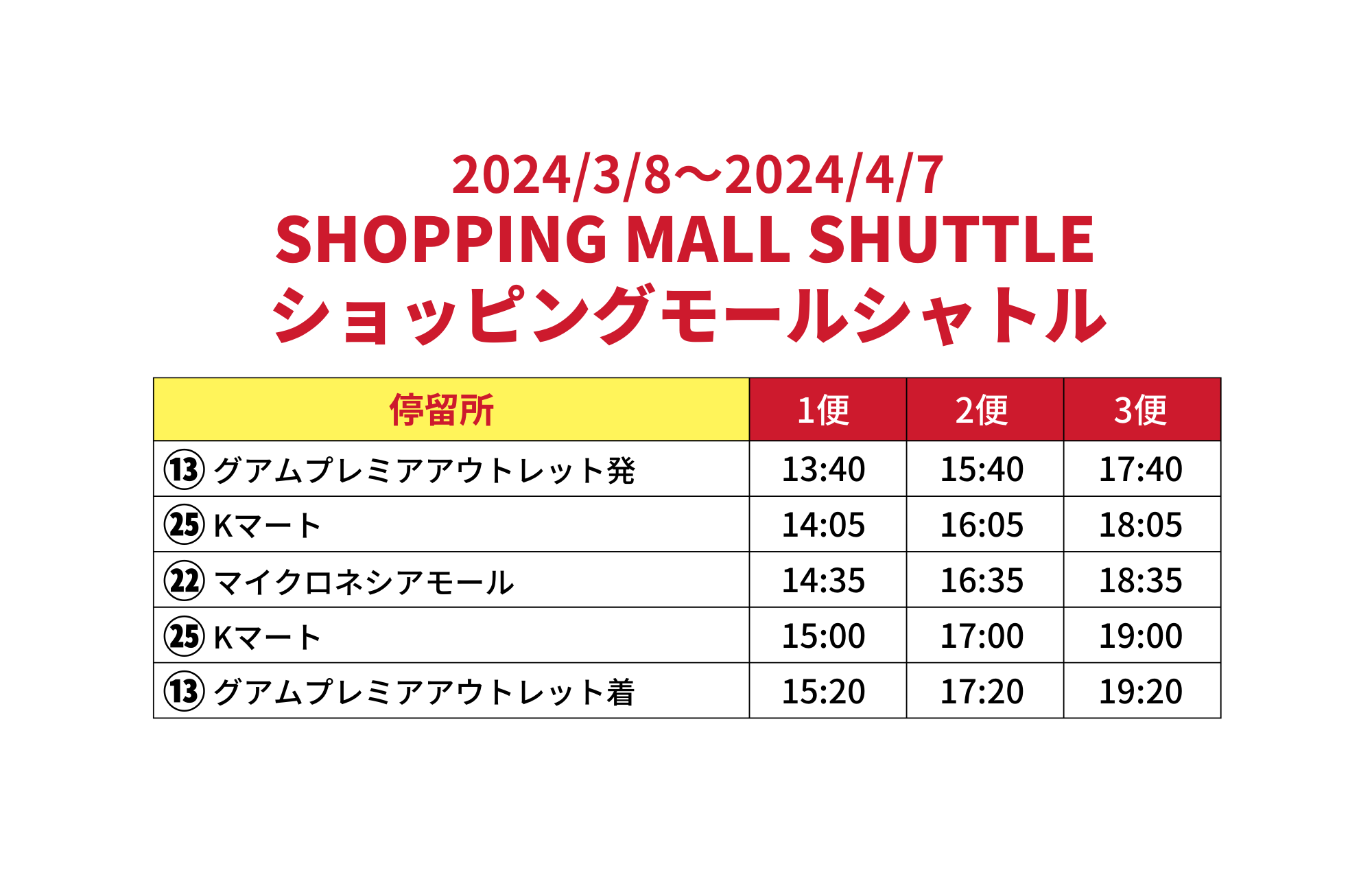 1 DAY Ticket | Red Guahan Shuttle Bus Official Website - Ticketless ...